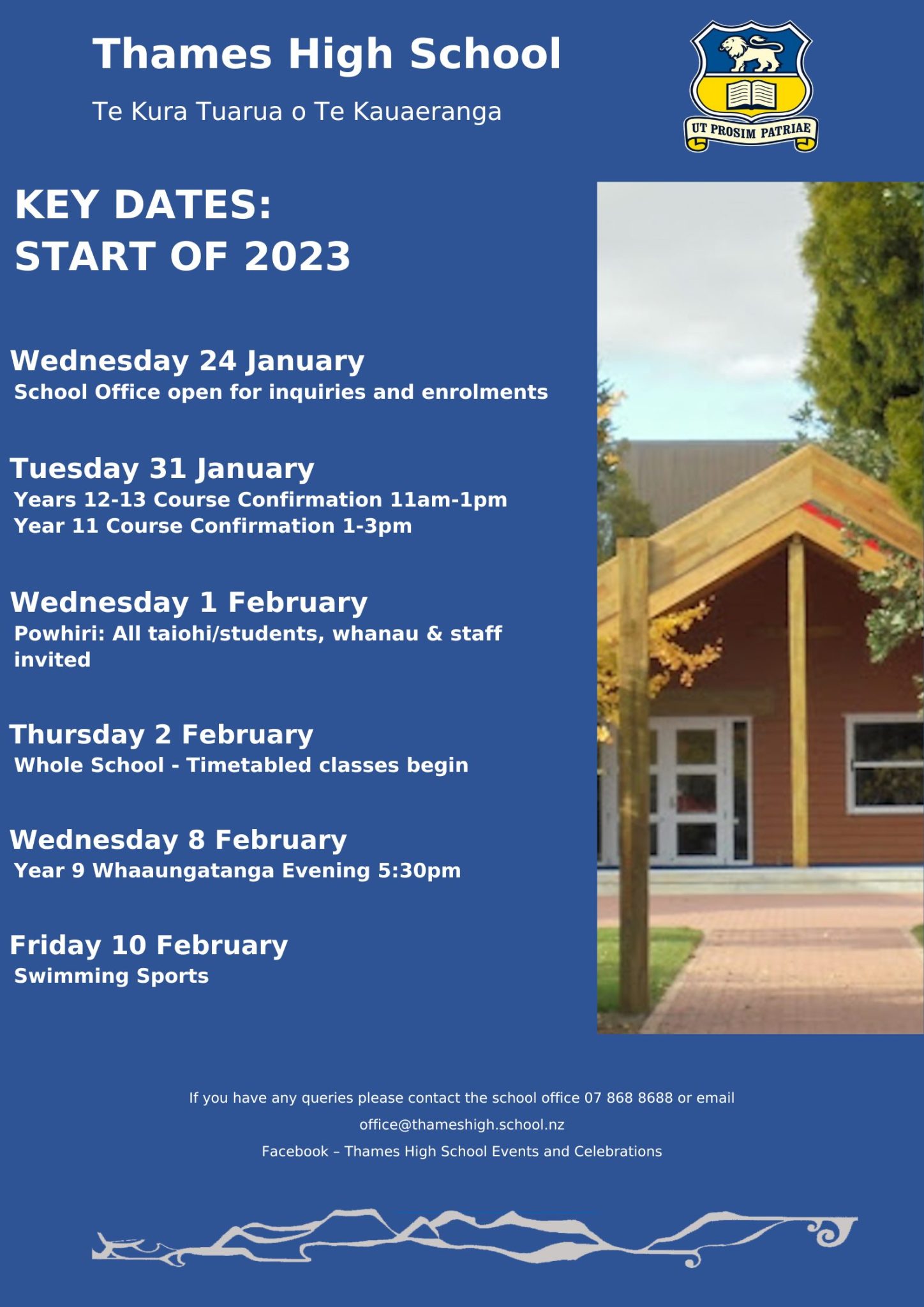 Key Dates For Start Of 2023 Thames High School